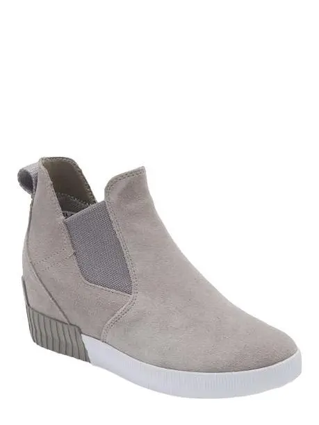 Sorel Out N About Slip-on Wedge Shoe - Chrome Grey White