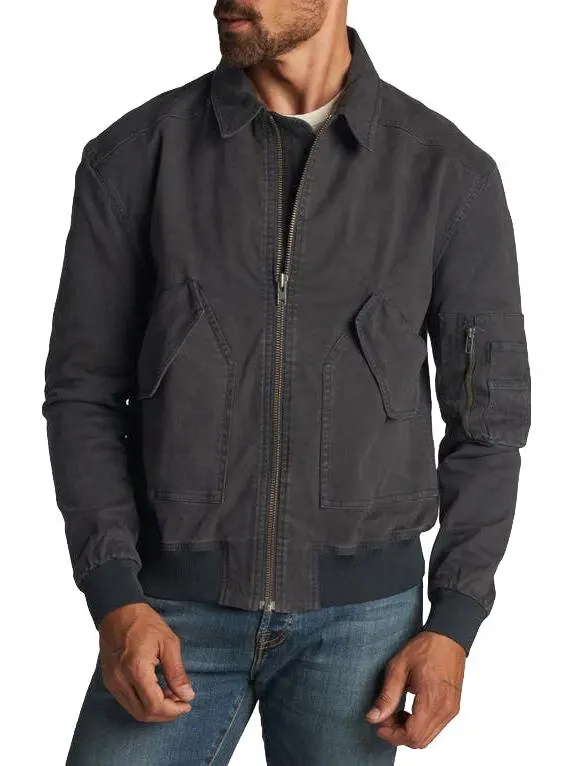 ROAN Dillon Twill Bomber Jacket - Faded Black