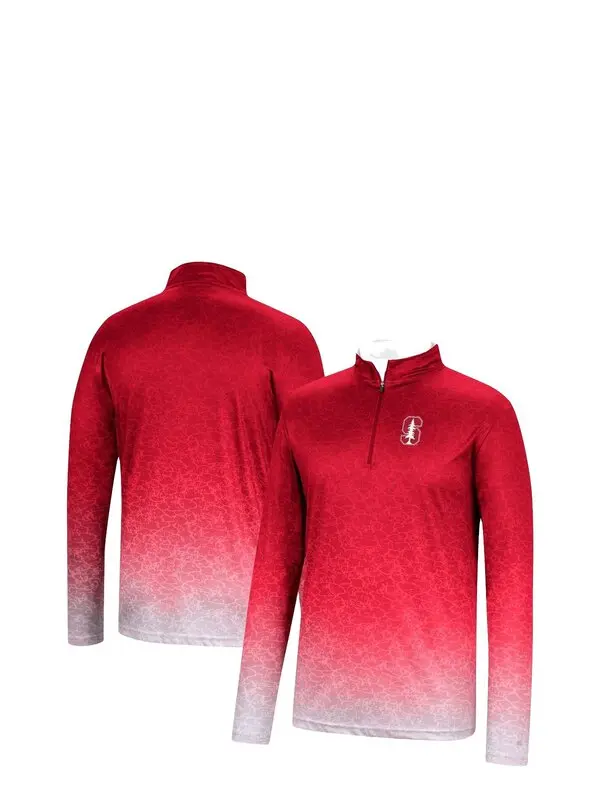 COLOSSEUM Stanford Quarter-zip Windshirt - Cardinal