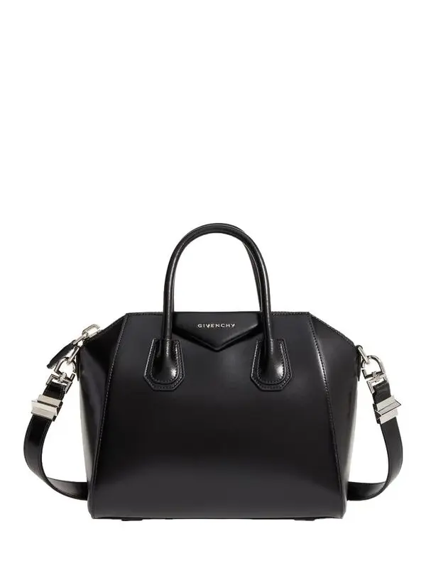 Givenchy Antigona Box Leather Satchel - Black