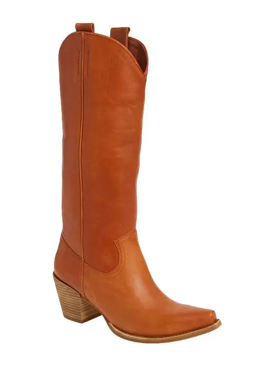 Jeffrey Campbell Rancher Knee High Western Boot - Tan Sanded