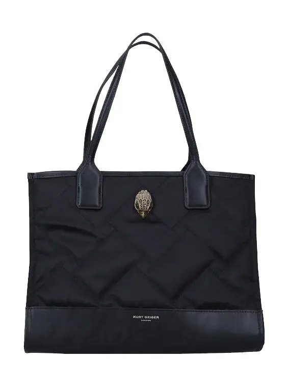Kurt Geiger Recycled Quilted Small Shopper - Black