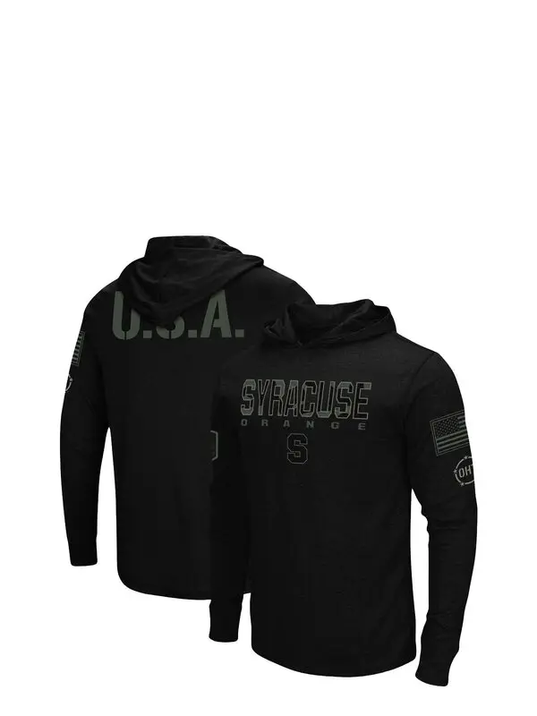 COLOSSEUM Syracuse Orange Oht Military Appreciation Hoodie Long Sleeve T-shirt - Black