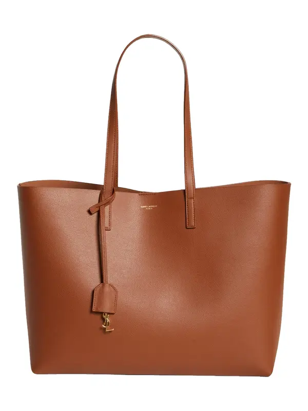 Saint Laurent Shopping Leather Tote - Brick