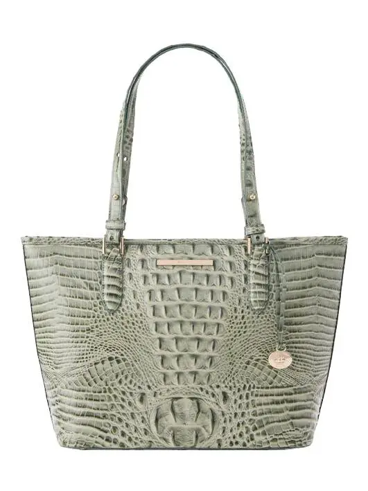Brahmin Medium Asher Croc Embossed Leather Tote - Softgrass
