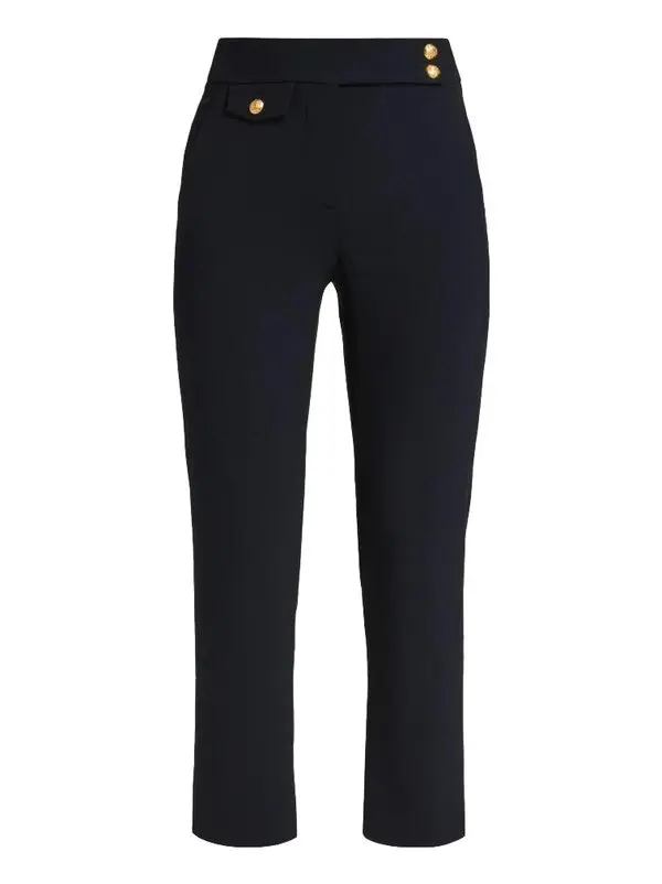 Veronica Beard Renzo Ankle Crop Pants - Navy