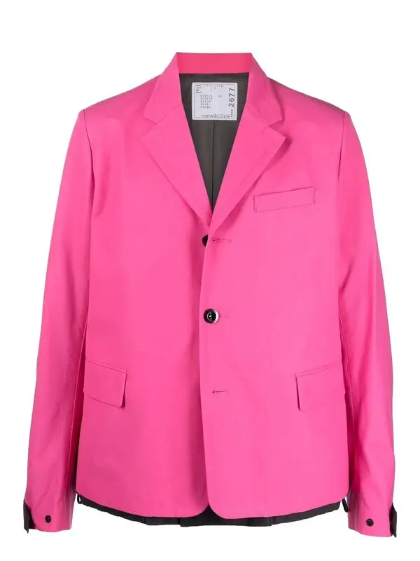 Sacai Layered Single-breasted Blazer - Pink