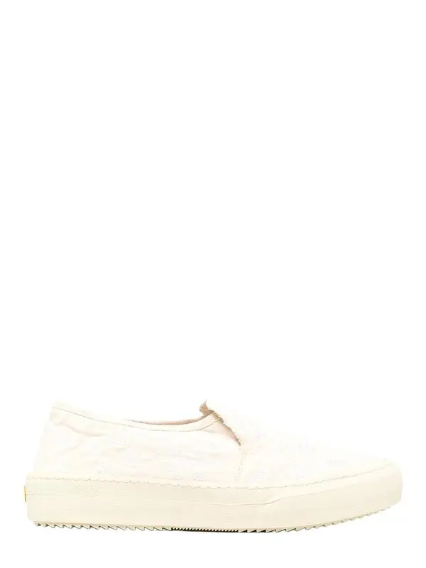 Rhude Embroidered Slip-on Sneakers - White