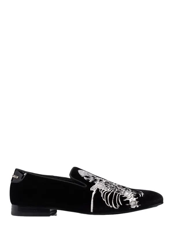 Philipp Plein Skeleton Slip-on Loafers - Black