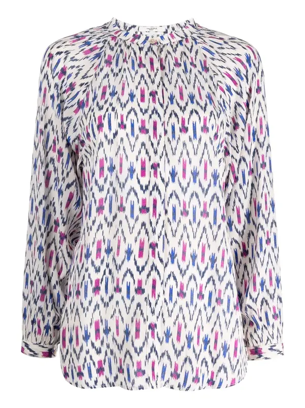 MARANT ETOILE Geometric Print Blouse - Neutrals
