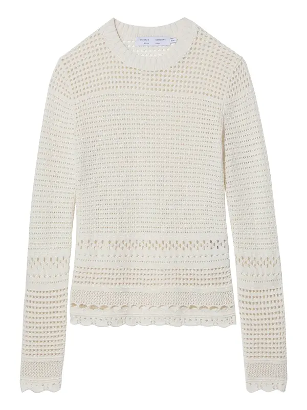 Proenza Schouler White Label Pointelle Knit Top - Neutrals