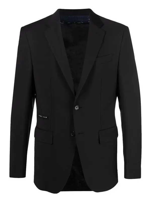 Philipp Plein Crystal Skeleton Gigolò Fit Blazer - Black