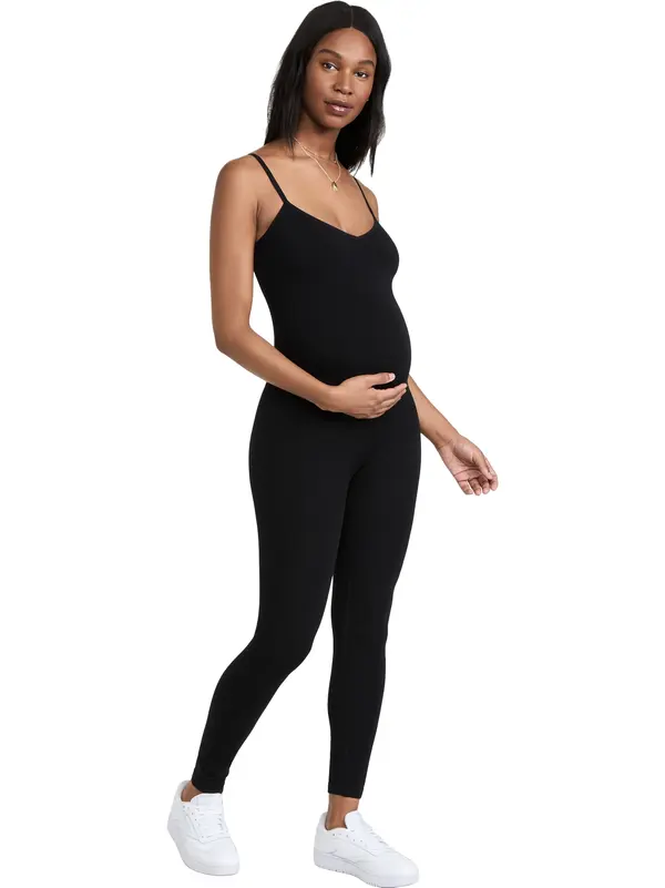 Hatch Ribbed Activewear Unitard - Black