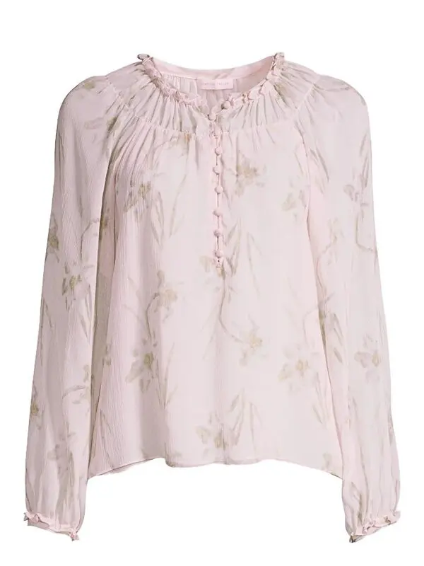 Rebecca Taylor Daffodil Silk Blouse - Seashell Combo
