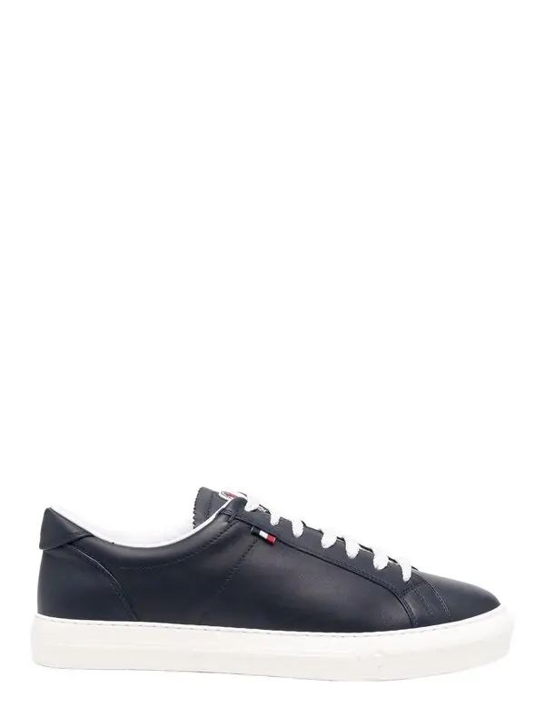 Moncler Leather Lace-up Sneakers - Blue