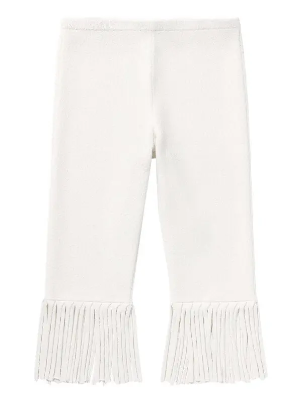 Proenza Schouler Textured Fringed Biker Shorts - White