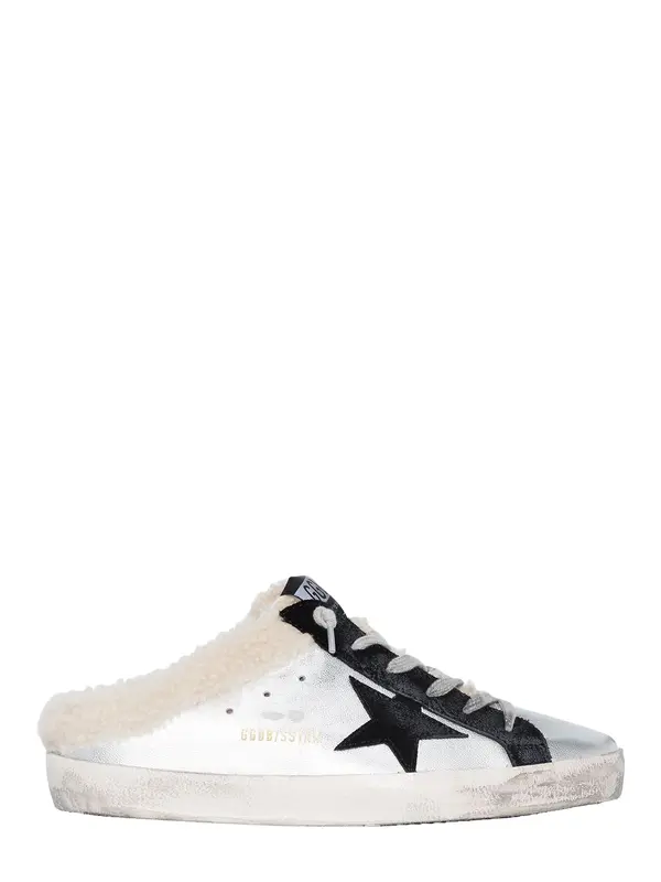 GOLDEN GOOSE Super-star Sabot Slip-on Sneakers - Silver