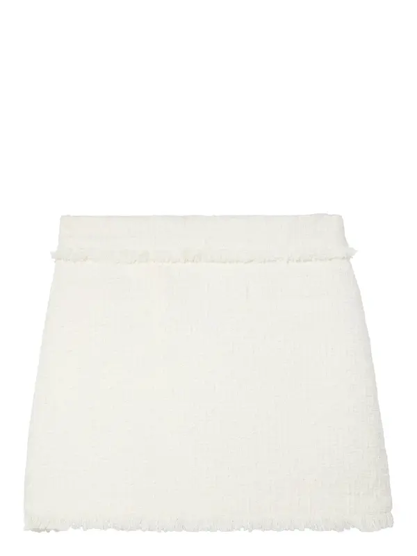 Proenza Schouler White Label Tweed Knitted Mini Skirt - White