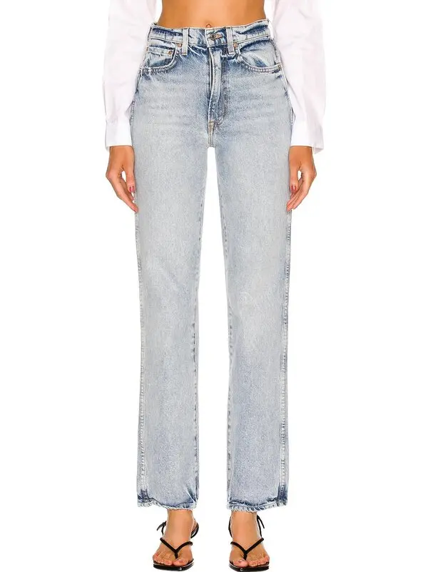 GRLFRND Sara Super High Rise Slim Straight Jeans - Encinitas