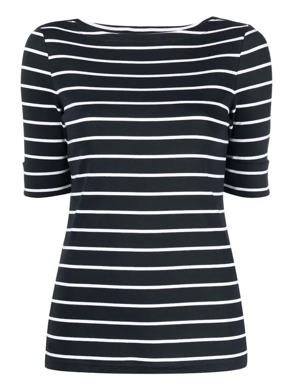 Ralph Lauren Striped Short-sleeve Top - Blue