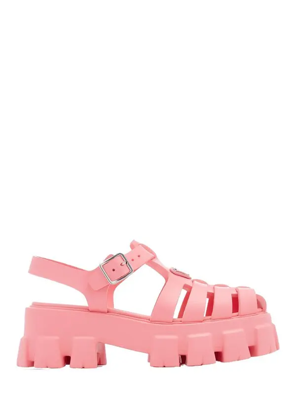 Prada Monolith Rubber Fisherman Sandals - Pink