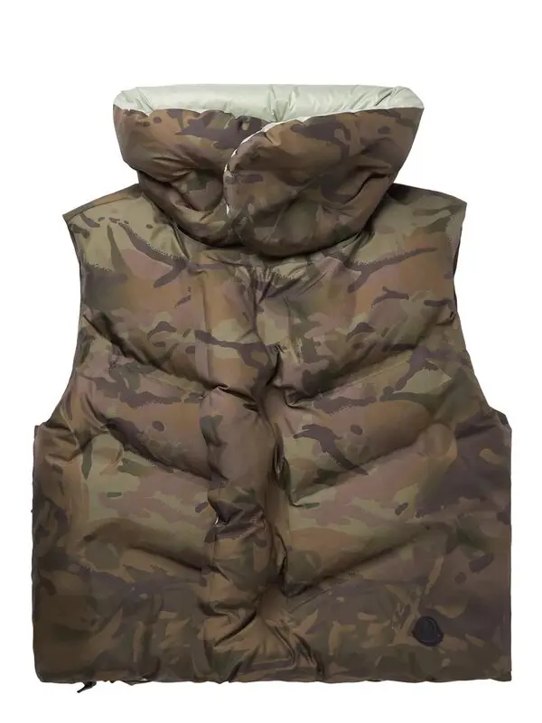 Moncler Dingyun Zhang Zadena Reversible Logo-appliquéd Quilted Ripstop Down Gilet - Brown