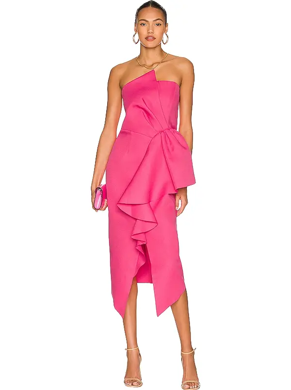 ELLIATT Reception Midi Dress - Fuchsia