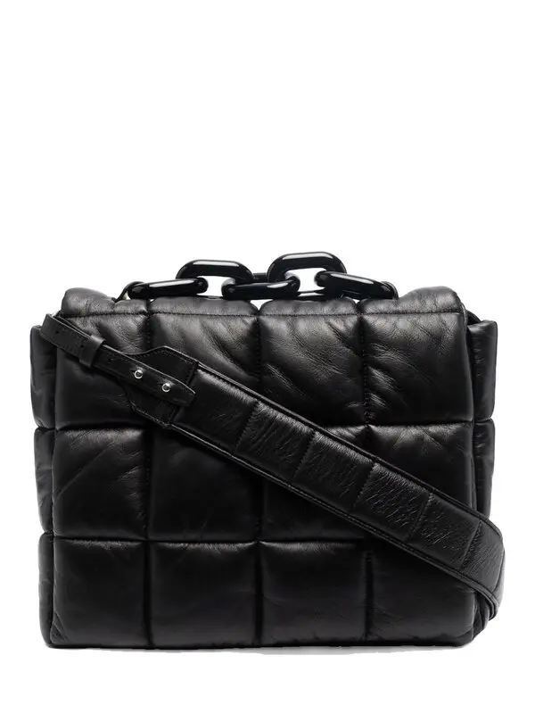 VIC MATIE Quilted Shoulder Bag - Black