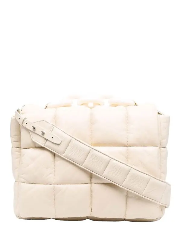VIC MATIE Nappa Quilted Shoulder Bag - Neutrals