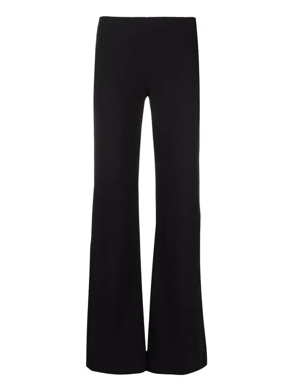 Rodebjer Flared Mid-rise Trousers - Black