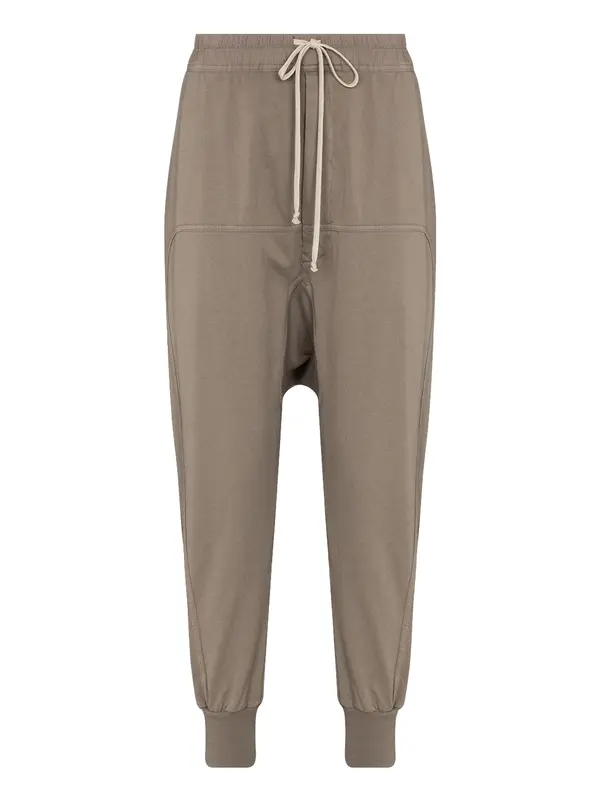 Rick Owens Tapered Drop-crotch Trousers - Neutrals