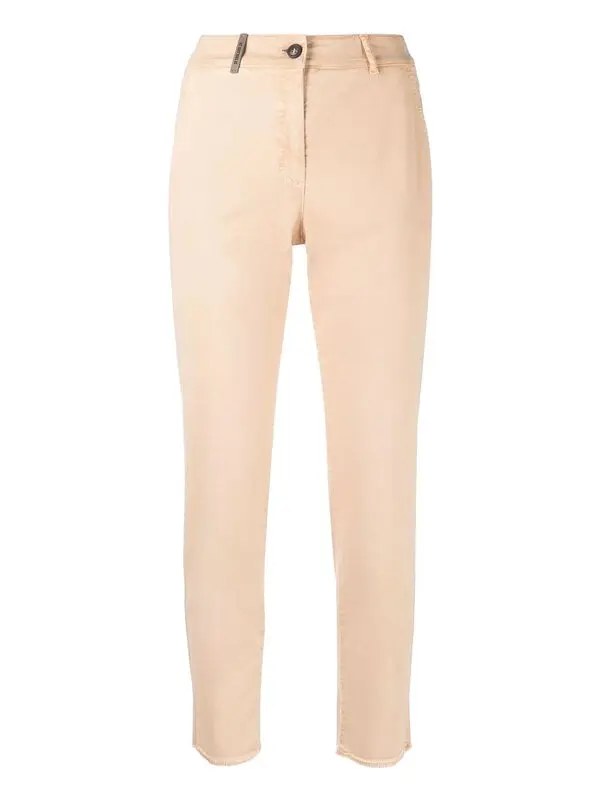 Peserico Straight-leg Cropped Trousers - Neutrals
