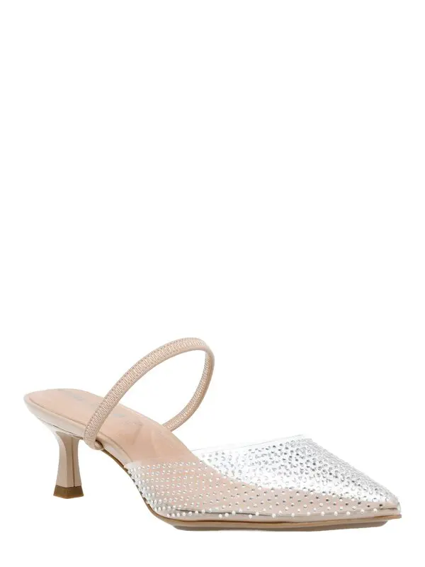 Anne Klein Iella Convertible Strap Slingback - Clear/nude
