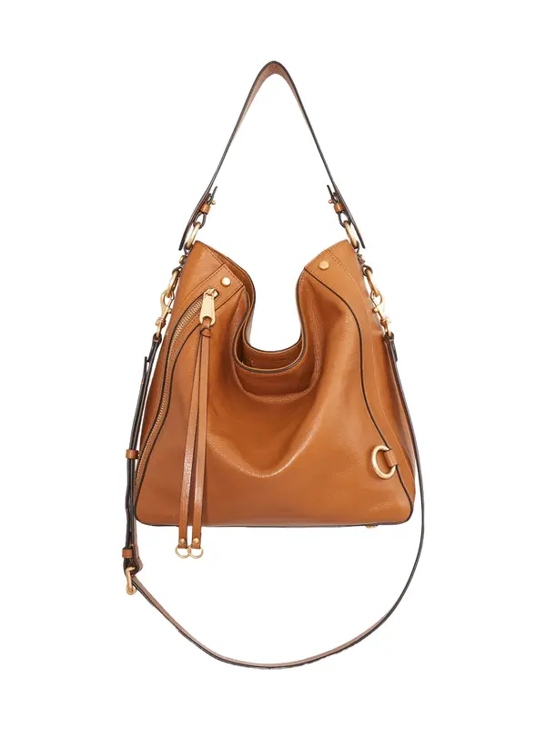 Rebecca Minkoff Mab Leather Hobo Bag - Caramello