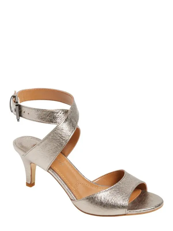 J. Reneé Soncino Strappy Sandal - Metallic Taupe Leather