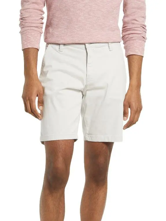 MAVI Noah Stretch Flat Front Shorts - Oyster Mushroom Twill