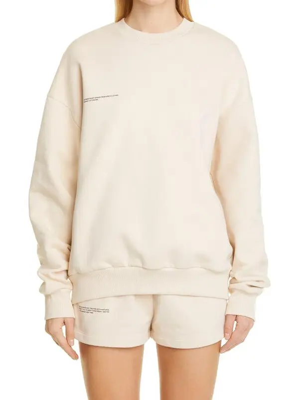 PANGAIA 365 Signature Recycled & Organic Cotton Crewneck Sweatshirt - Sand