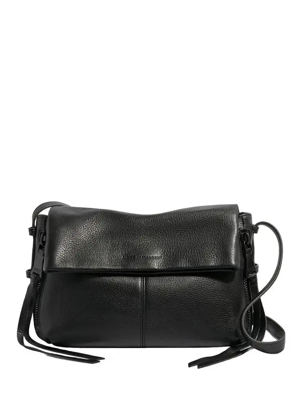 AIMEE Bali Leather Crossbody Bag - Black W/black