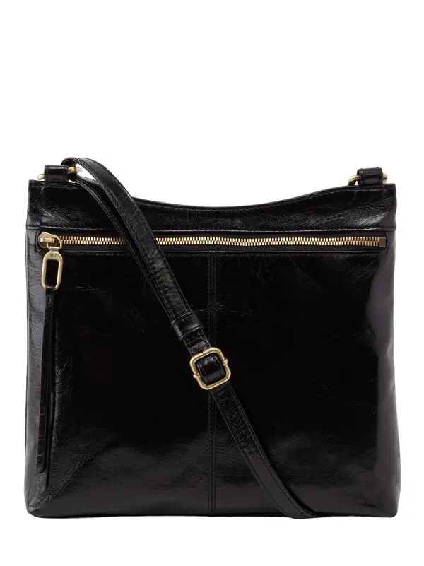 Hobo Cambel Leather Crossbody Bag - Black
