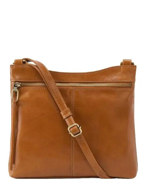 Hobo Cambel Leather Crossbody Bag - Truffle