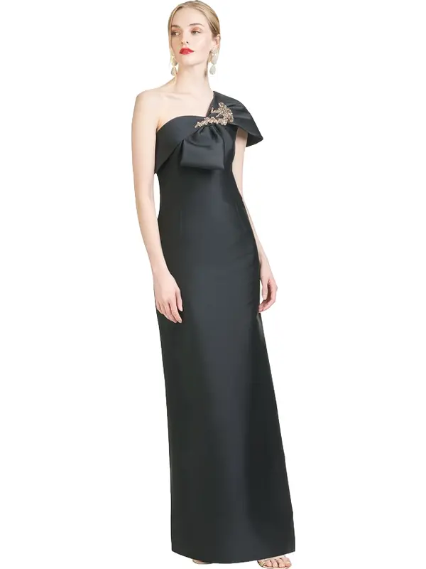 Sachin & Babi Ines Column Gown - Black