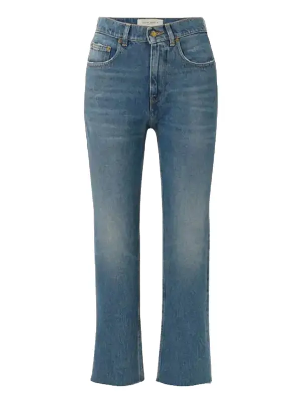 GOLDEN GOOSE High-rise Cropped Flare Jeans - Blue