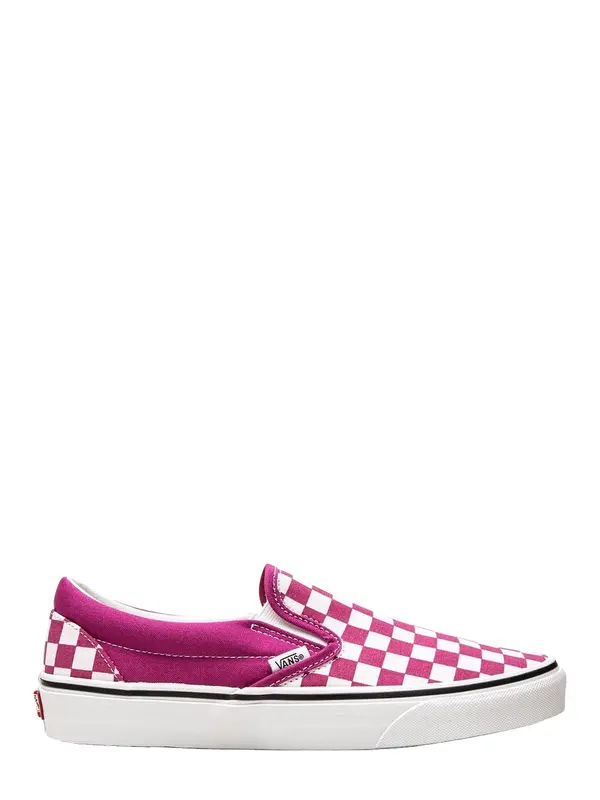VANS Classic Slip-on Checkerboard Sneakers - Pink