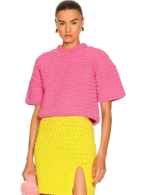 Bottega Veneta Heavy Weight Chenille Sweater - Bubblegum