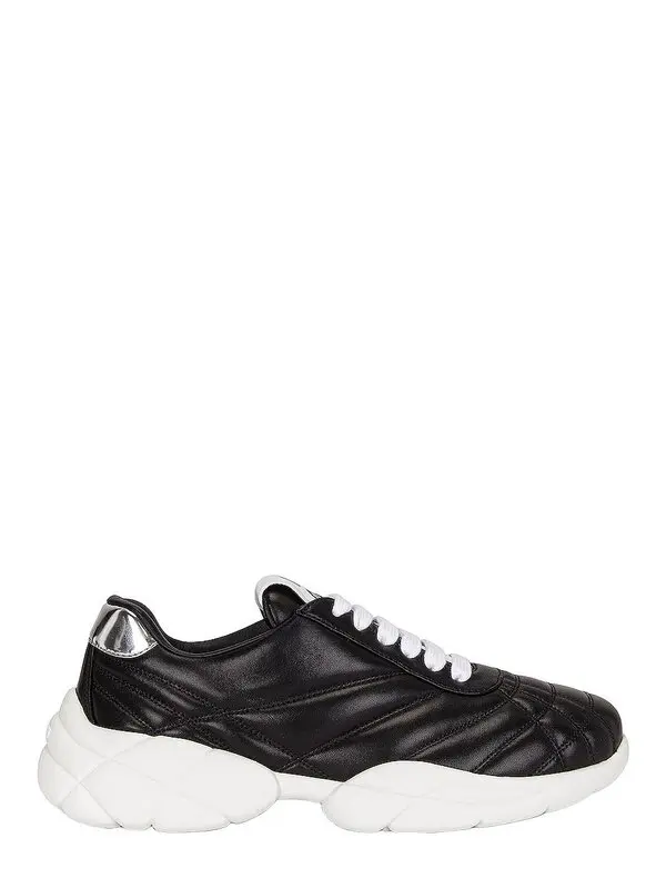 Miu Miu Quilted Leather Sneakers - Black