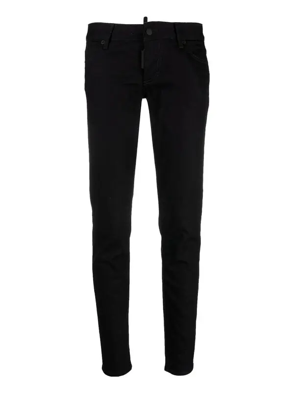 Dsquared2 Logo-patch Skinny Trousers - Black
