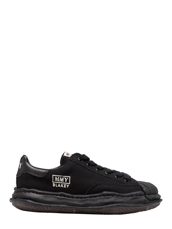 Mihara Yasuhiro Ridged-trim Low-top Sneakers - Black