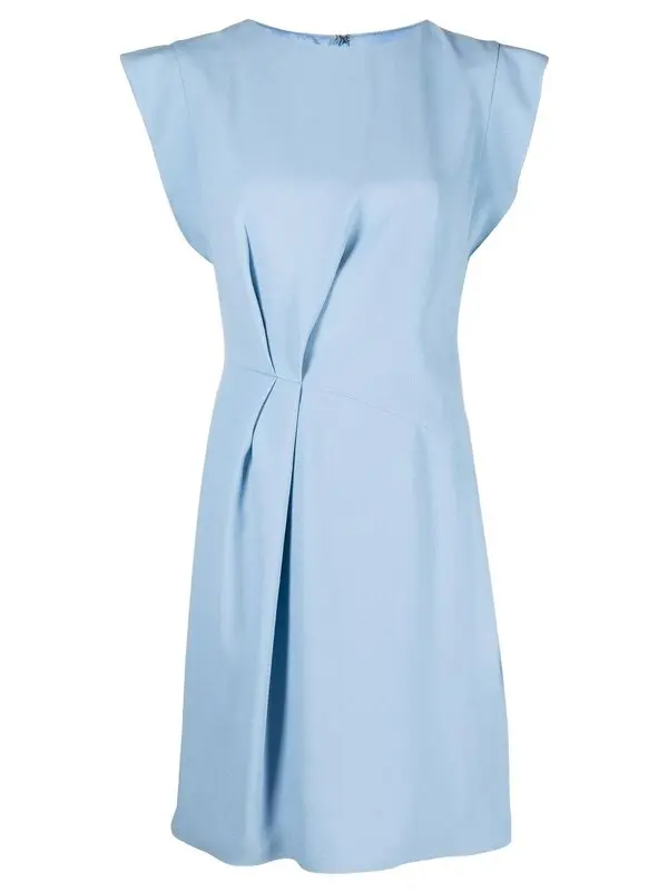 Alberta Ferretti Gathered Detailing Mini Dress - Blue