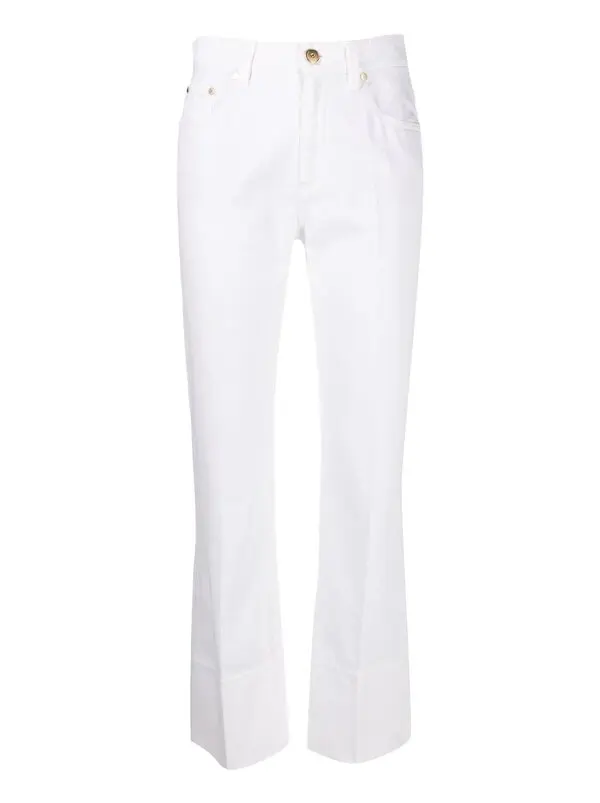 Brunello Cucinelli Turn-up Hem Flared Jeans - White