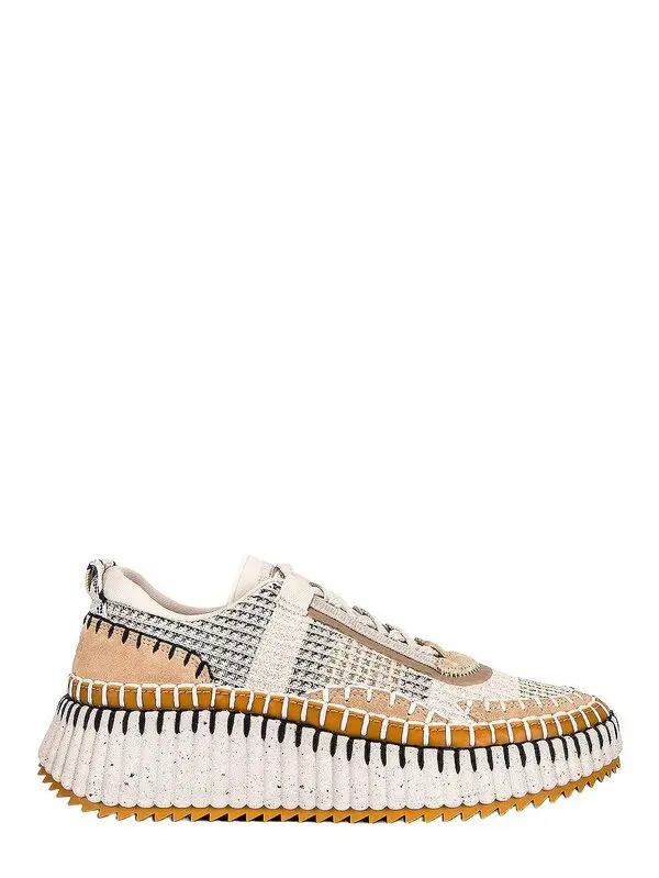 Chloé Nama Low Top Sneakers - Biscotti Beige